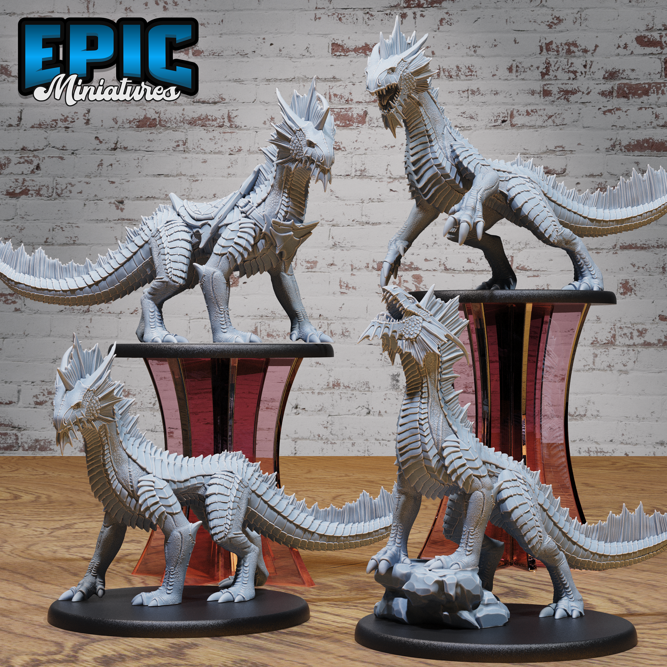 Guard Drake Silver Miniature #4869-#4871 | Epic Miniatures | D&D Table ...