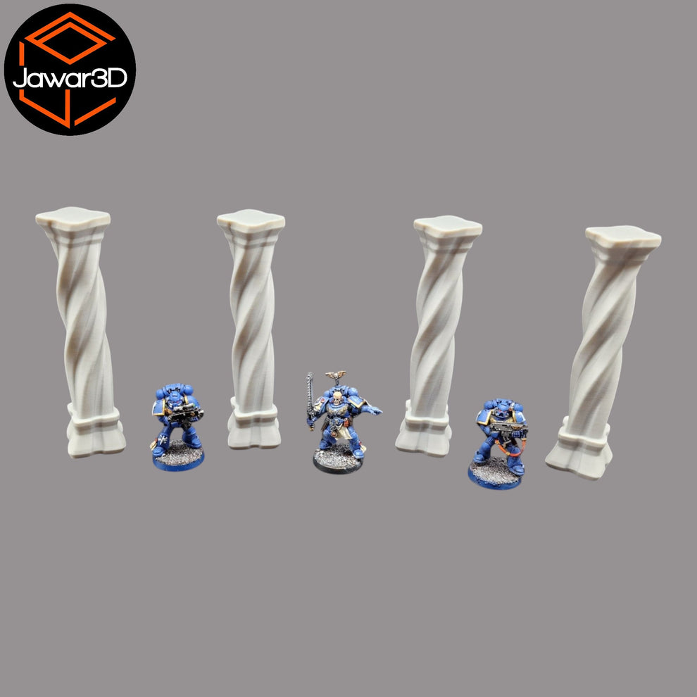 Pillars #3 x4 - 28mm Wargaming Scatter Terrain Scenery Tabletop Miniat ...